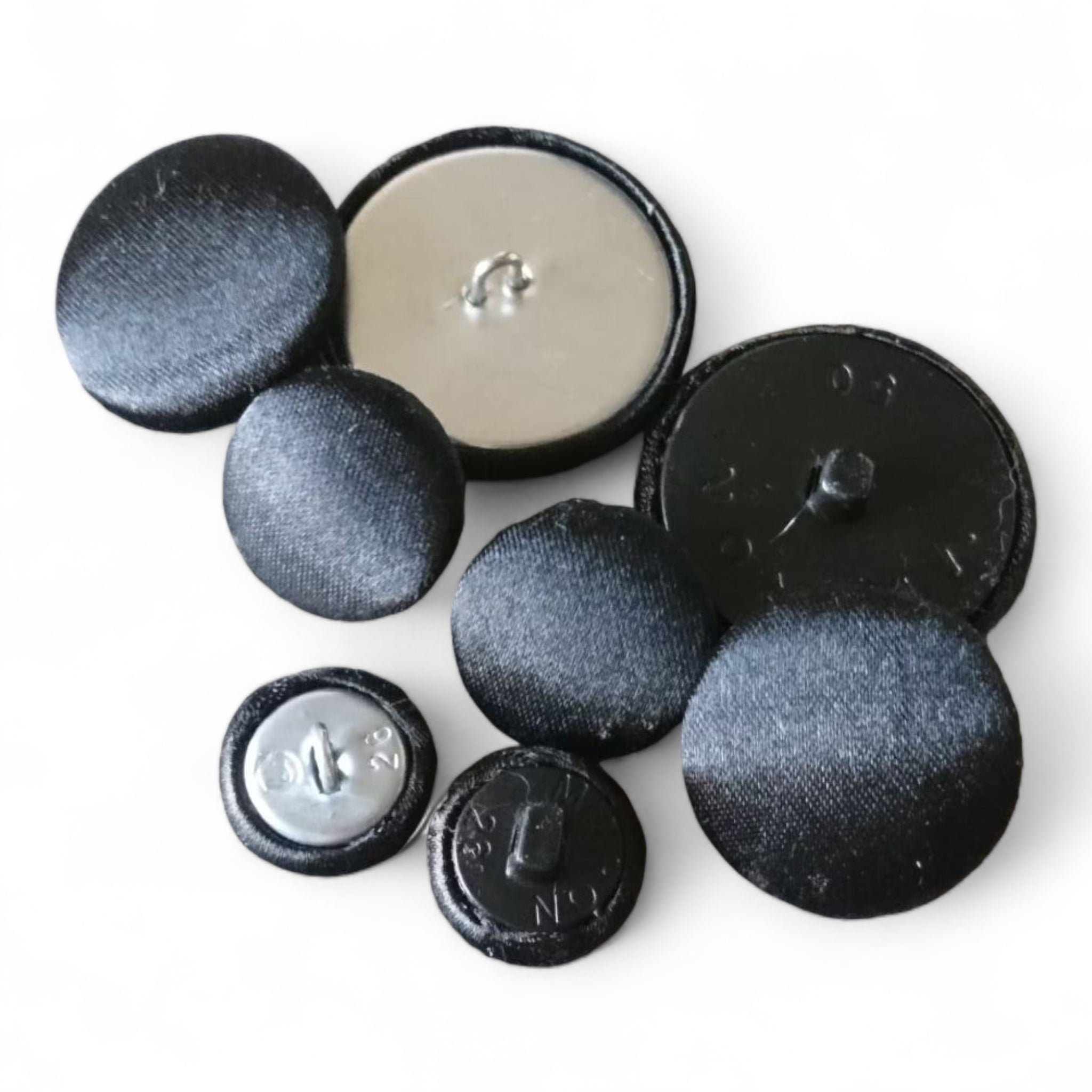 Black Satin Buttons – The Crafty Animal UK