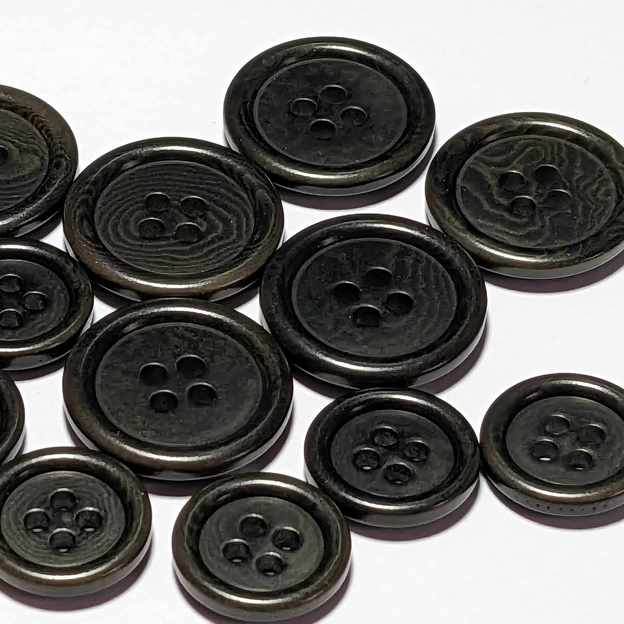Black Corozo 4 Hole Buttons – The Crafty Animal UK