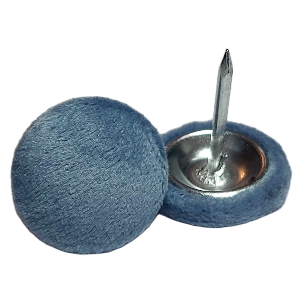 Sky Blue Velvet Nail Back Buttons – The Crafty Animal UK