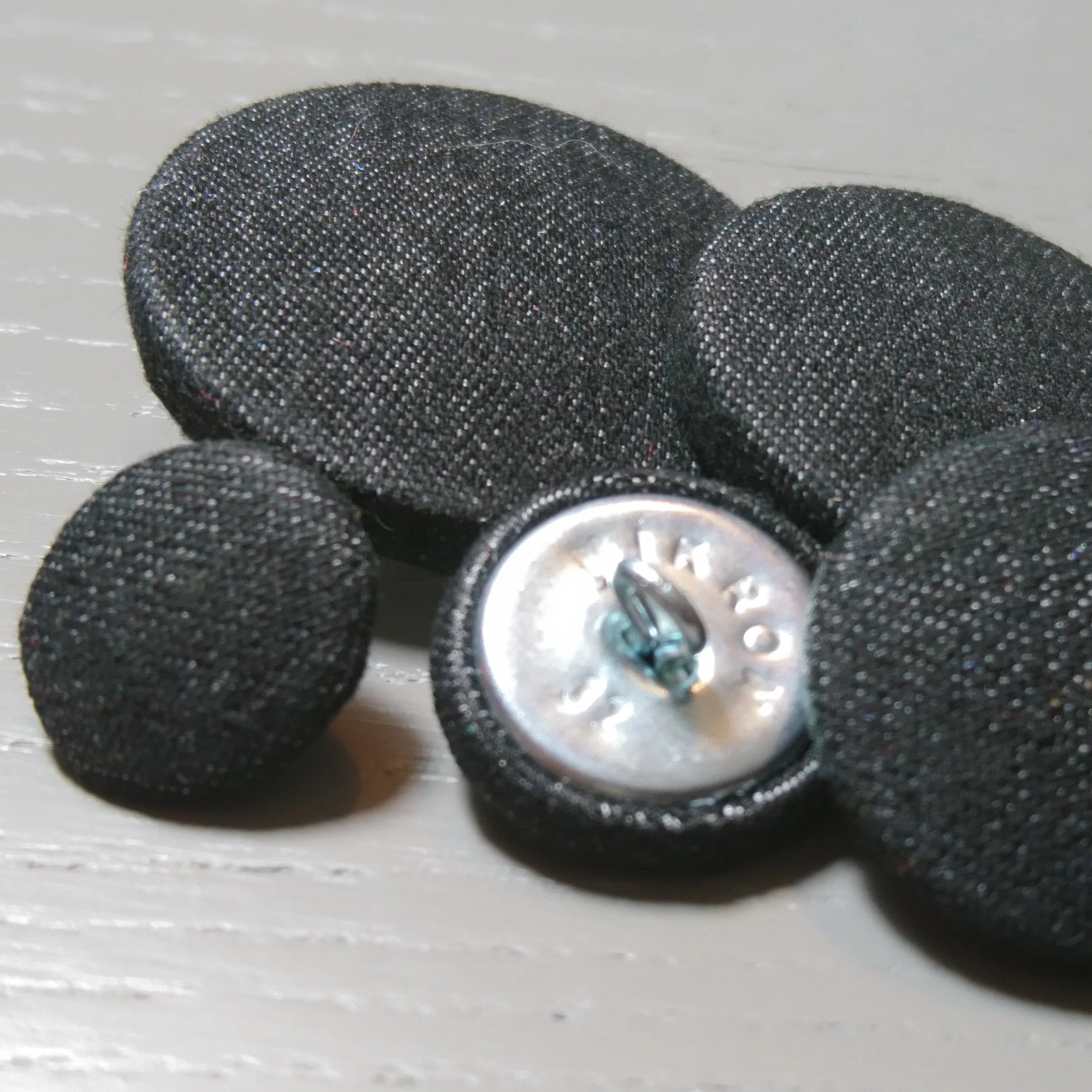Charcoal Denim Buttons – The Crafty Animal UK