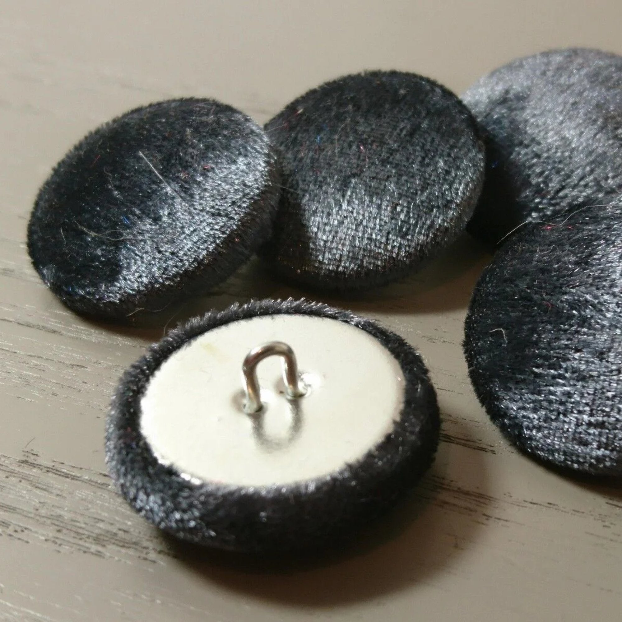 Graphite Grey Velvet Buttons – The Crafty Animal UK