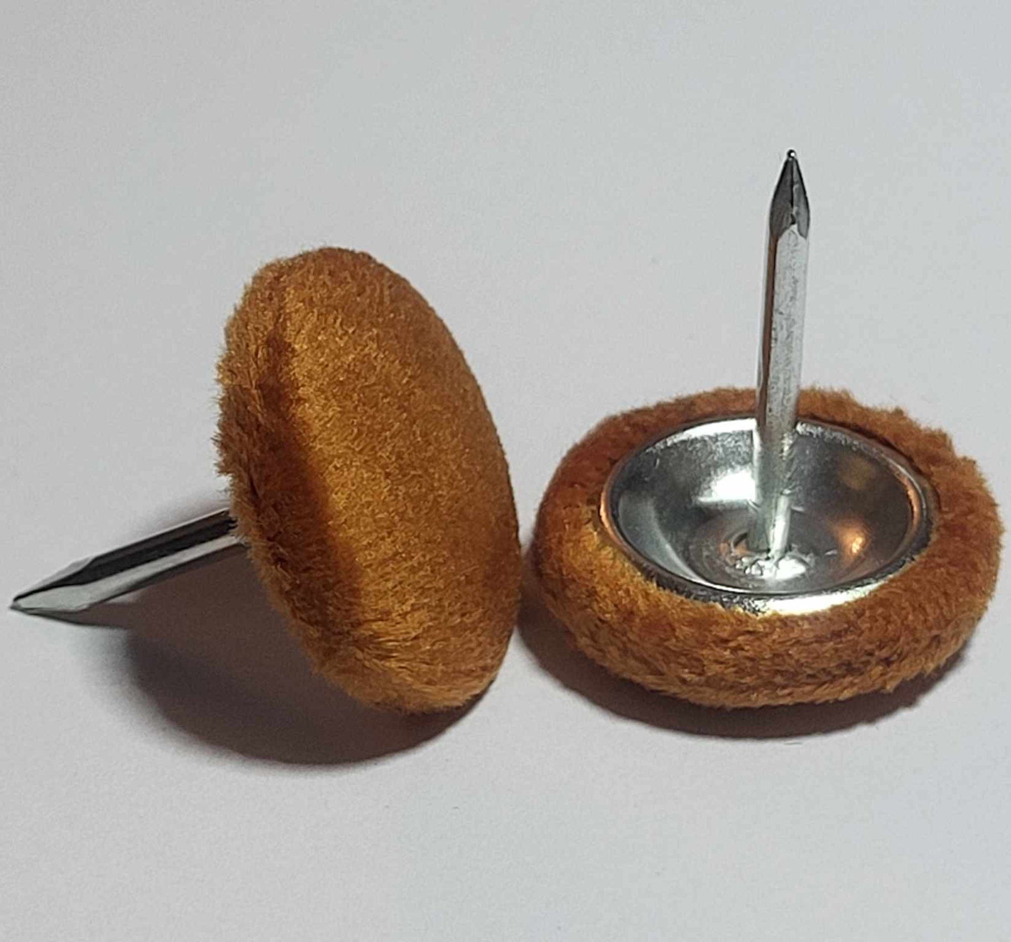 23mm and 18mm Burnt Orange Velvet Nail Back Buttons – The Crafty Animal UK