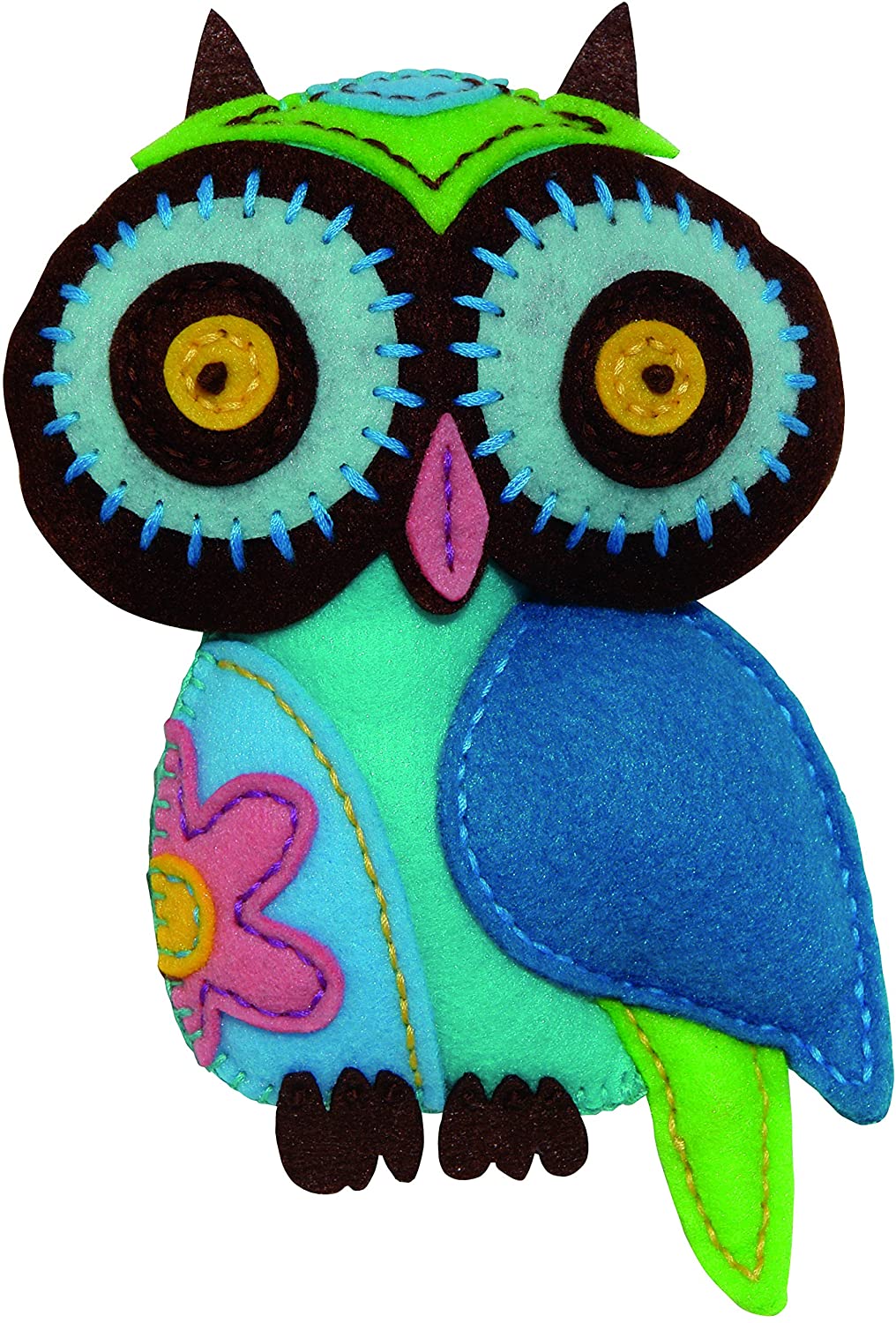 Kleiber Blue Owl Felt Toy Kit, Children's Sewing Craft Kit – The Crafty ...