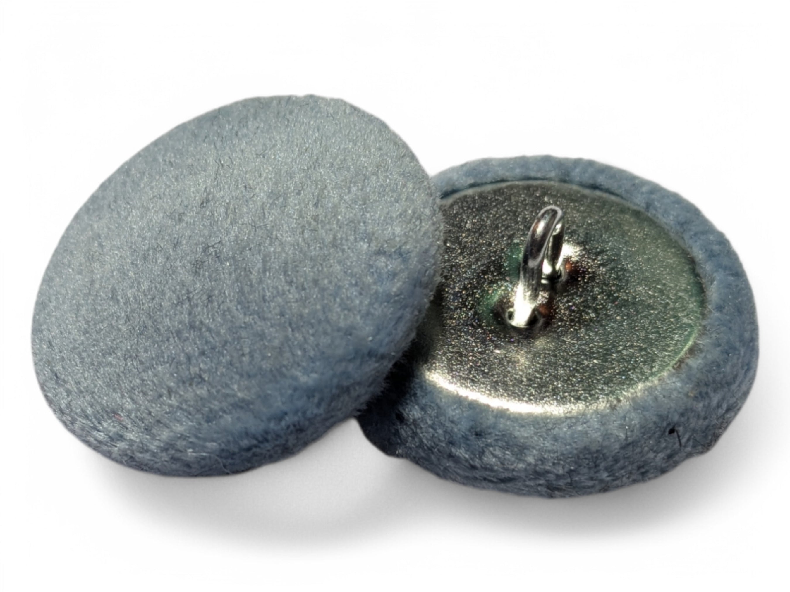 Sky Blue Velvet Buttons, loop back buttons in various sizes, upholster ...